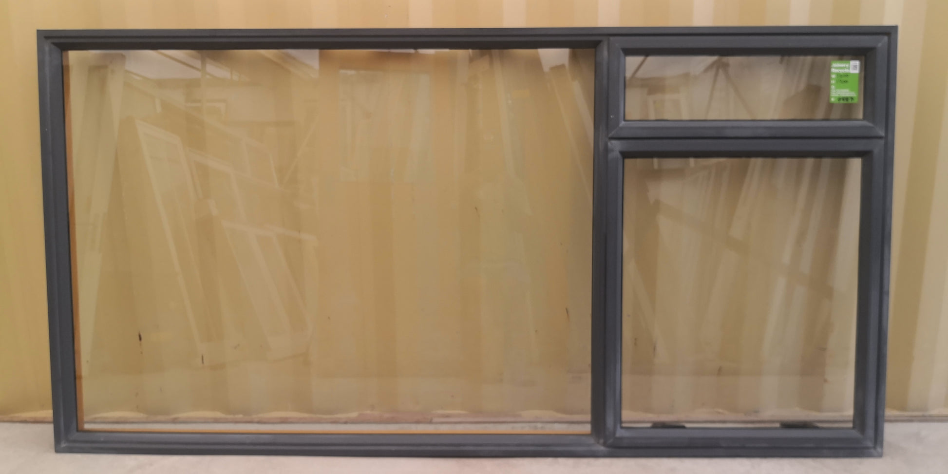 Aluminium Window Charcoal 2400 W x 1200 H [#4887 SF] - Joinery Recycle