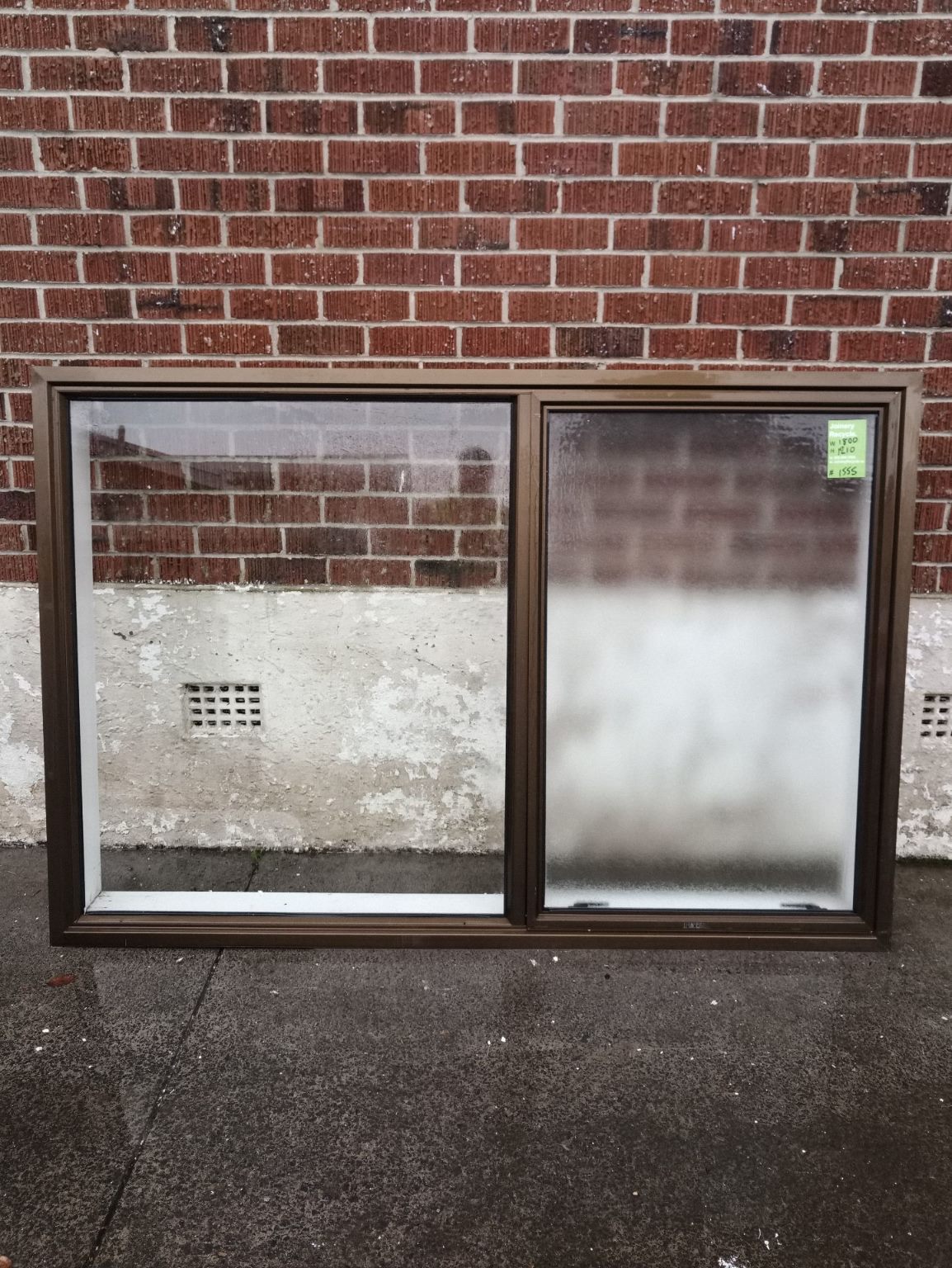Aluminium Window Brown 1800 W x1210 H [#1555] - Joinery Recycle