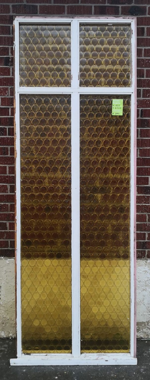 Large Amber Bullion Window 920 W x 2520 H [#2784] - Joinery Recycle