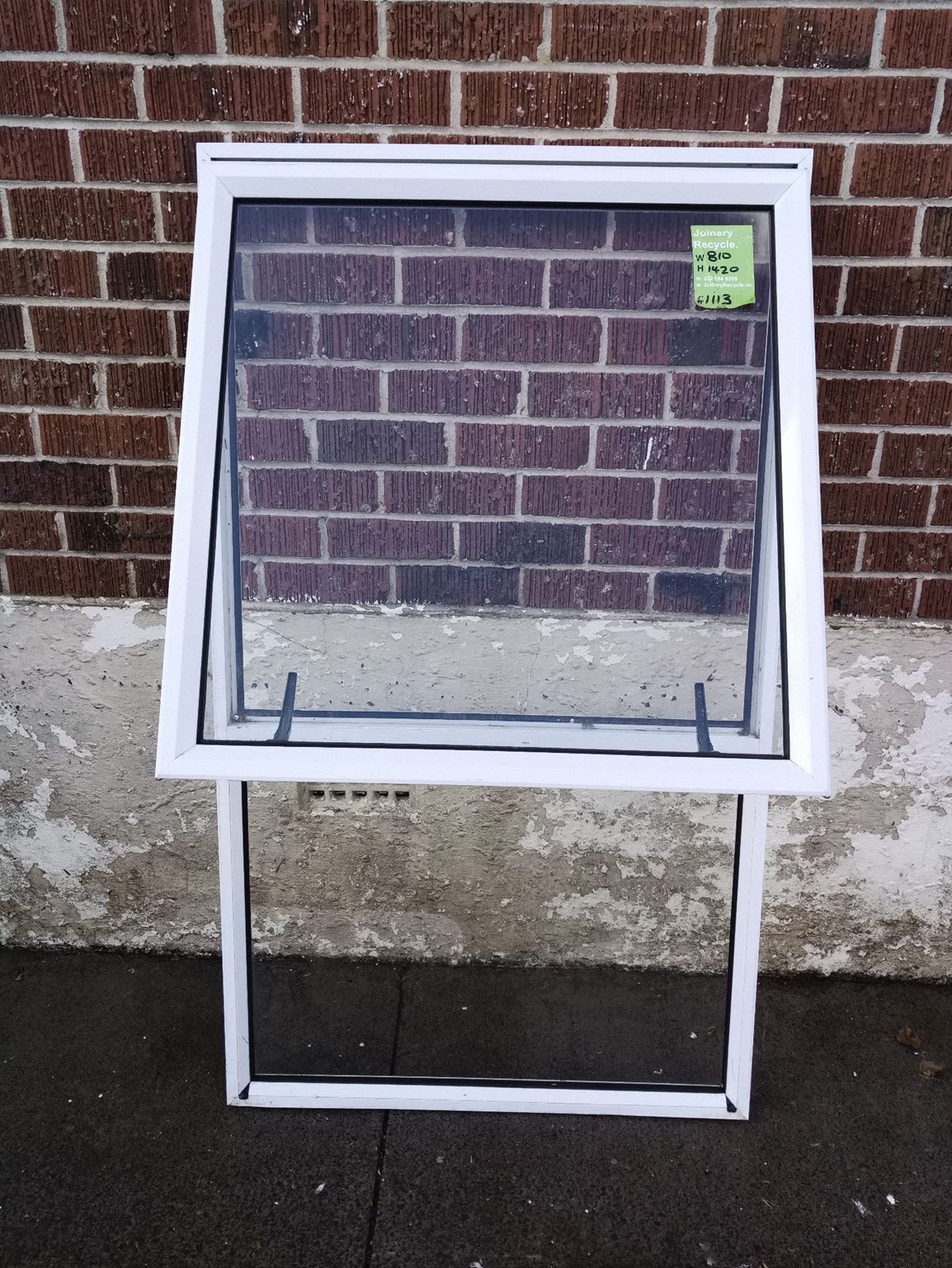 White Aluminium Window 810 W x 1420 H [#1113] - Joinery Recycle