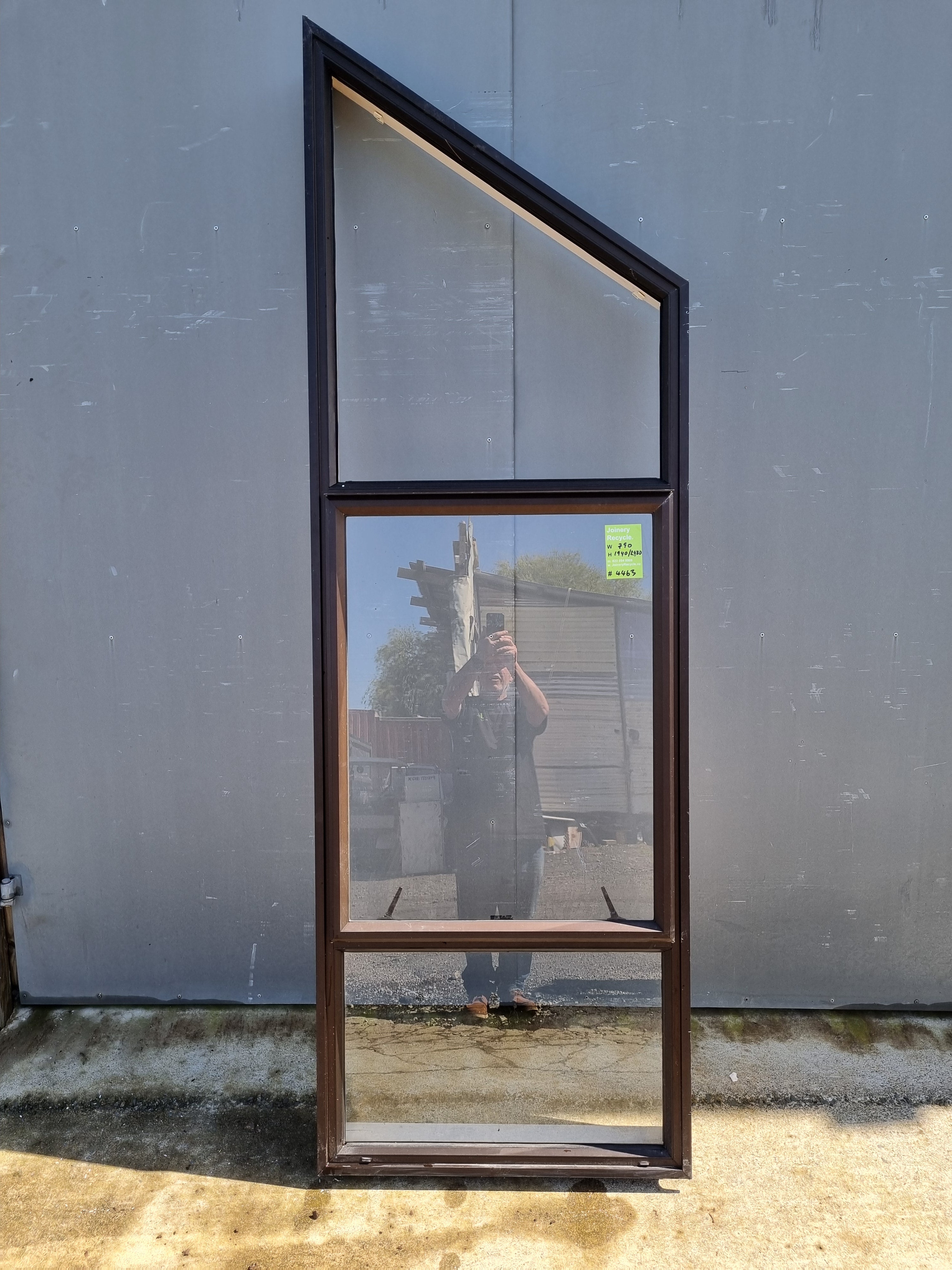 RAKED Aluminium Window Brown 790 W x 1940/2480 H [#4463 SF ] - Joinery ...