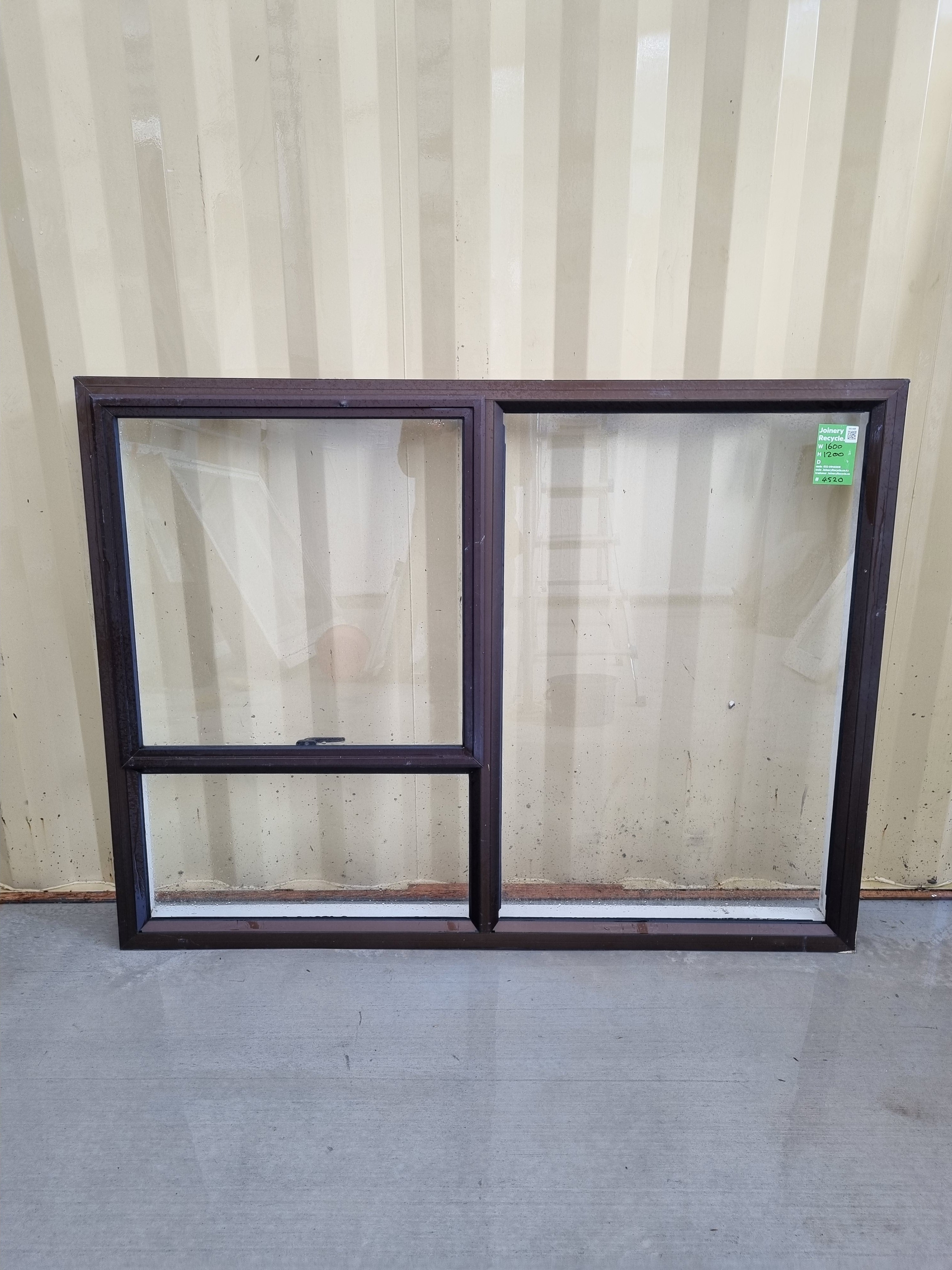 Aluminium Window Brown 1600 W x 1200 H [#4520] - Joinery Recycle