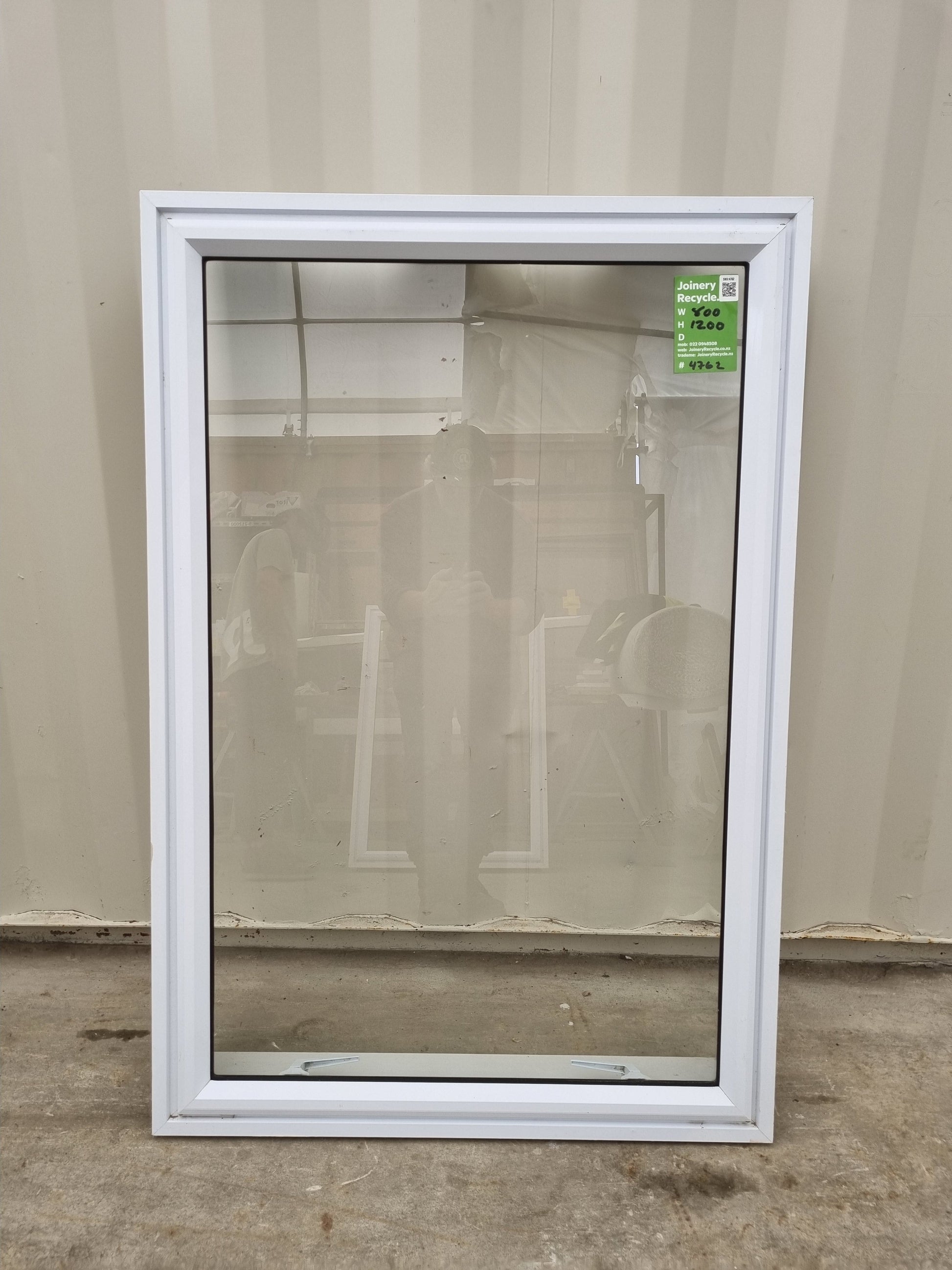 Aluminium Window White 800 W x 1200 H [#4762 SF] - Joinery Recycle