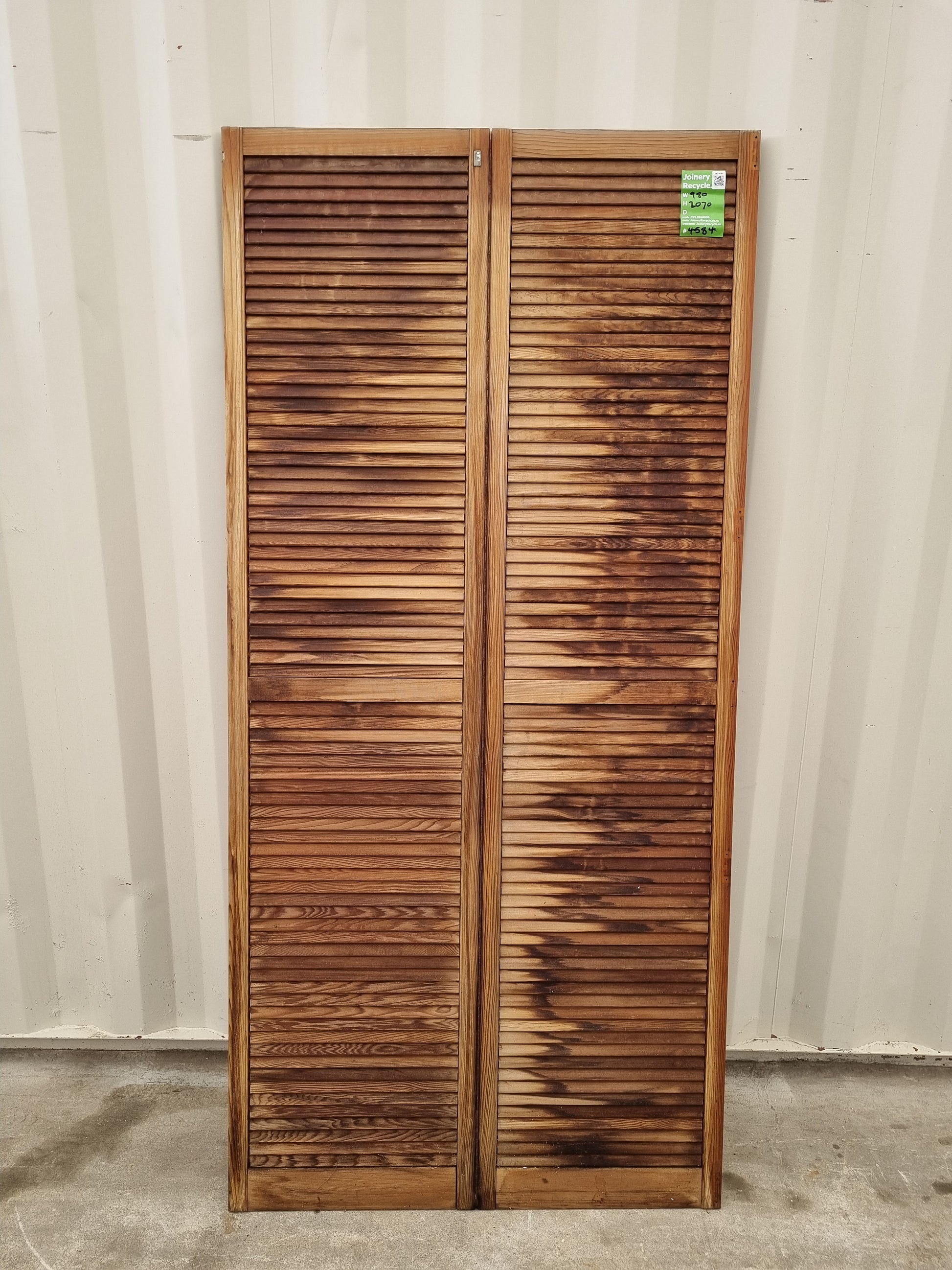 Cedar Wood Shutters 980 W x 2090 H [#4584 SF] - Joinery Recycle