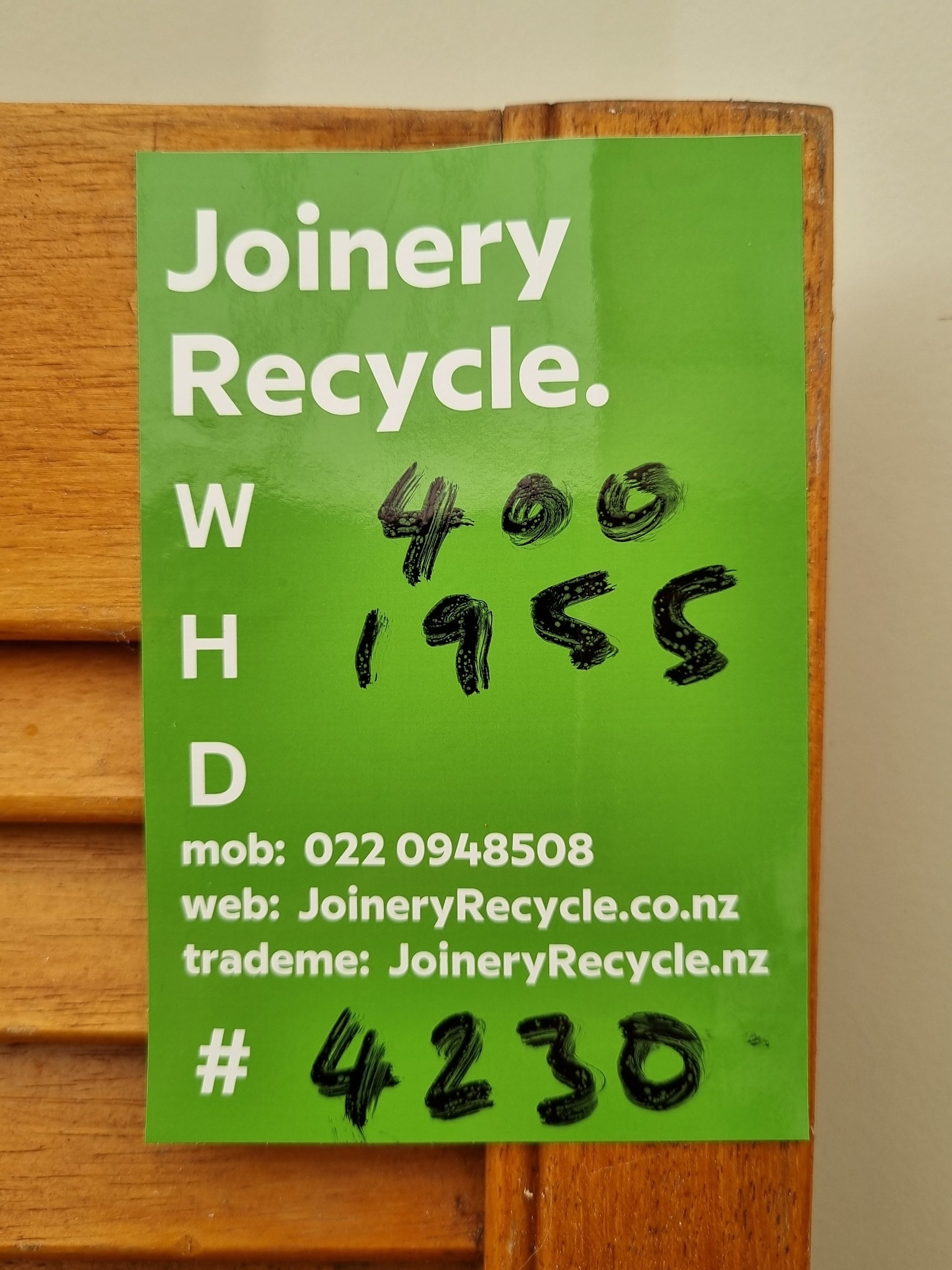 Cupboard Door - Slatted Style - 400 W x 1955 H [#4230 SF] - Joinery Recycle