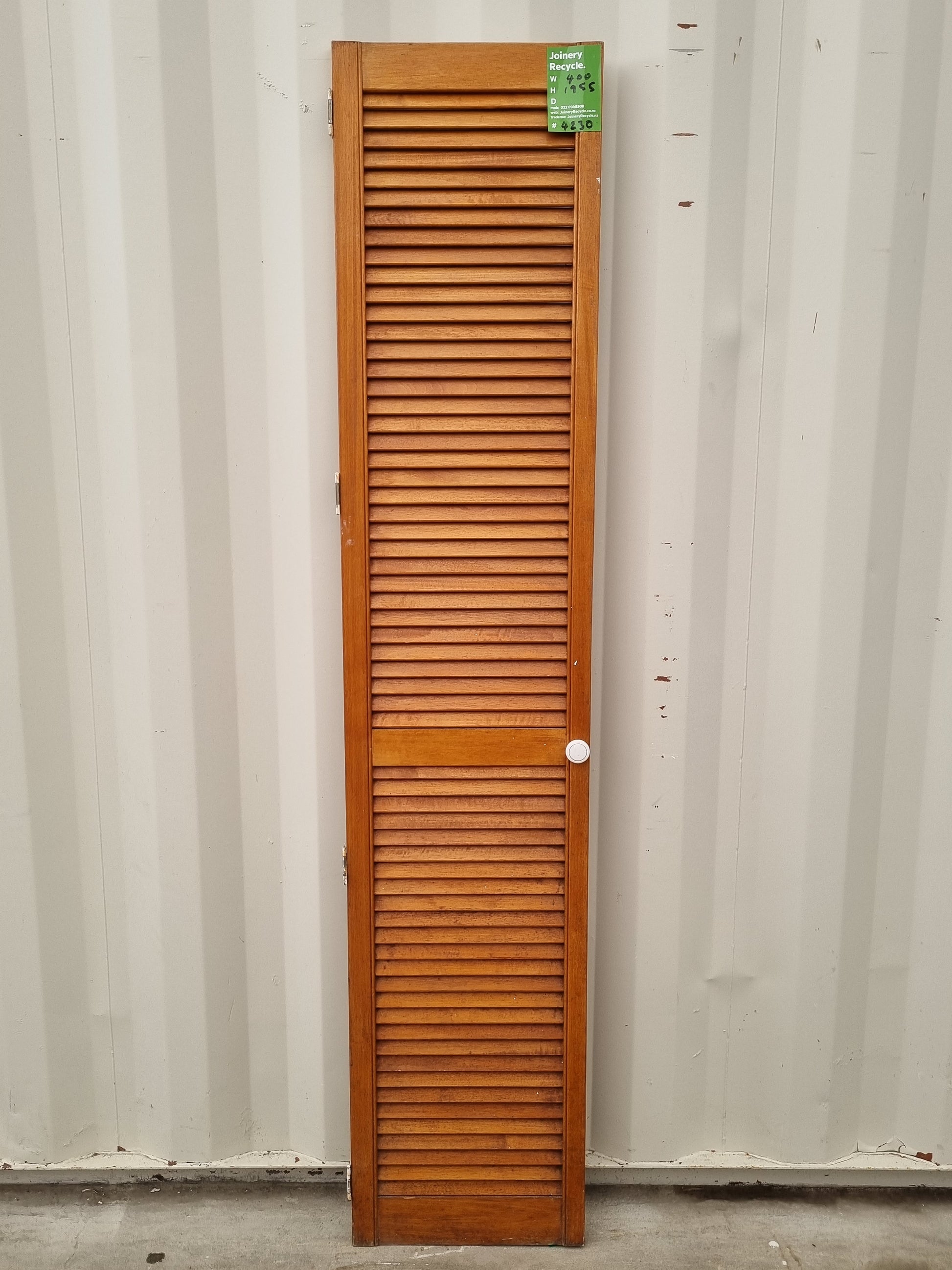 Cupboard Door - Slatted Style - 400 W x 1955 H [#4230 SF] - Joinery Recycle