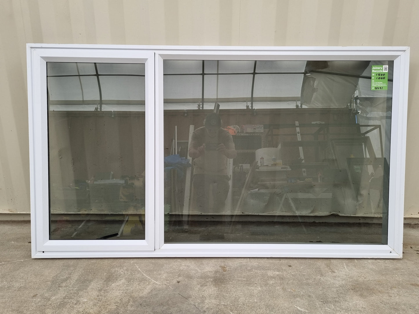 Aluminium Window White 1800 W x 1000 H [#4791 SF] - Joinery Recycle