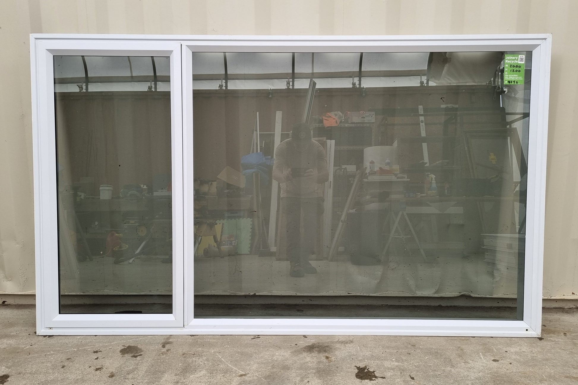 Aluminium Window White 2060 W x 1200 H [#4796 SF] - Joinery Recycle