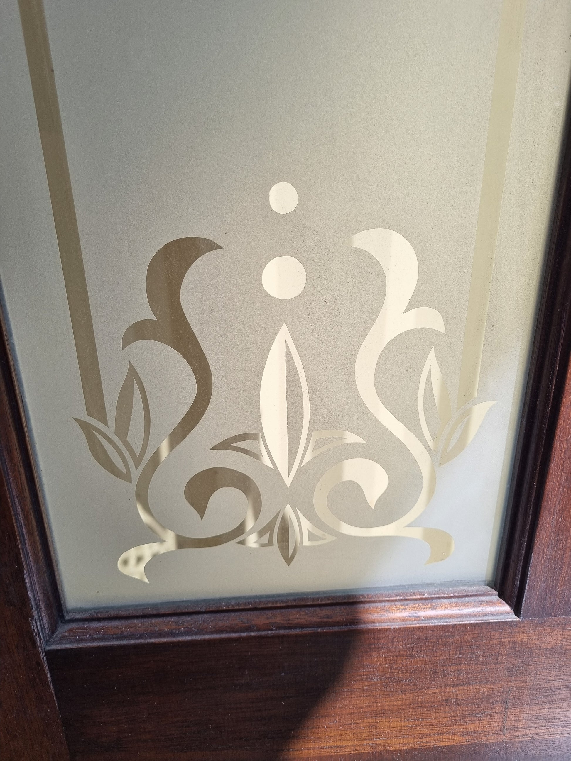 Wood and Glass Single Door 810 W x 1965 H [#4825] - Joinery Recycle