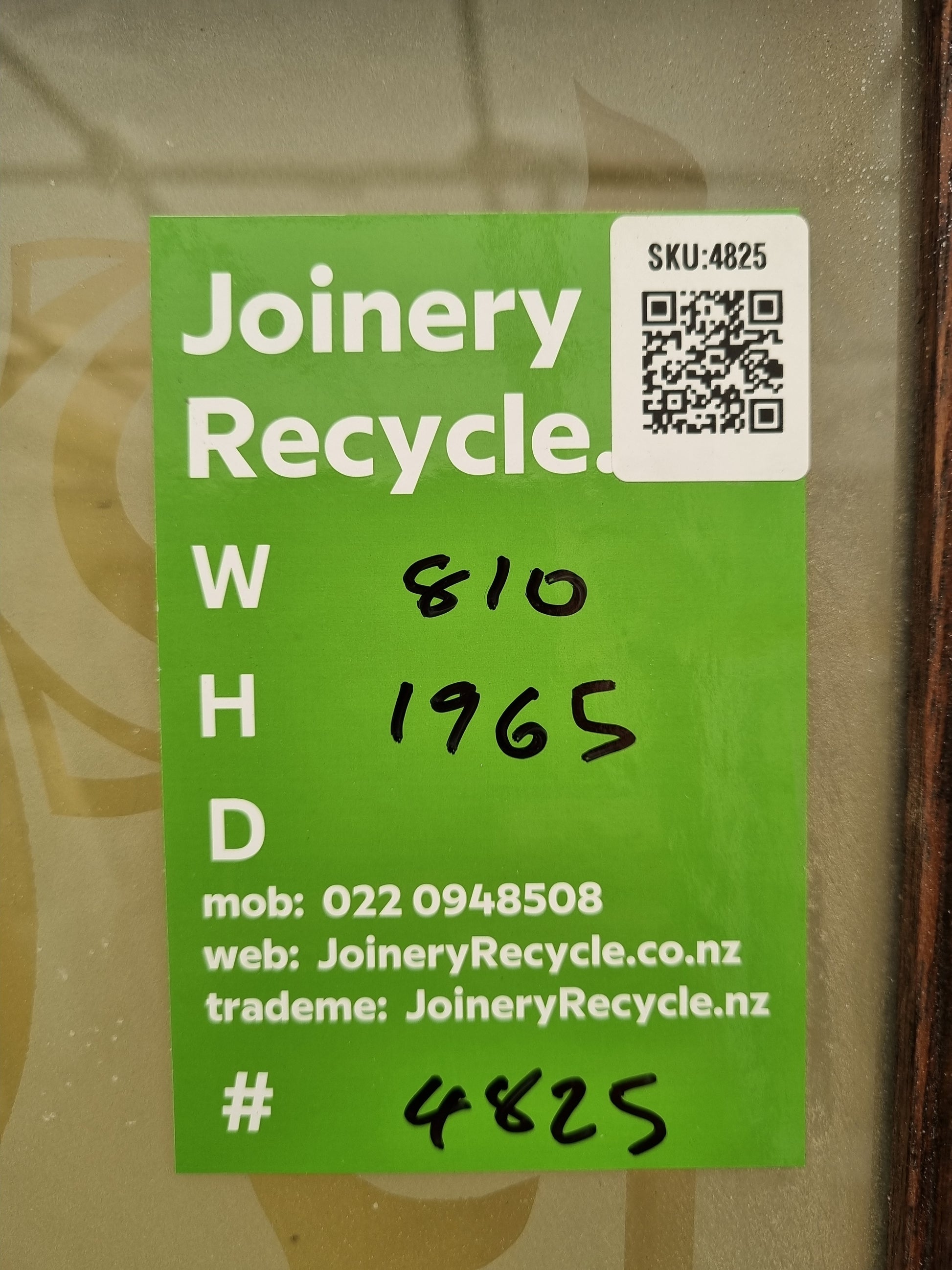 Wood and Glass Single Door 810 W x 1965 H [#4825] - Joinery Recycle