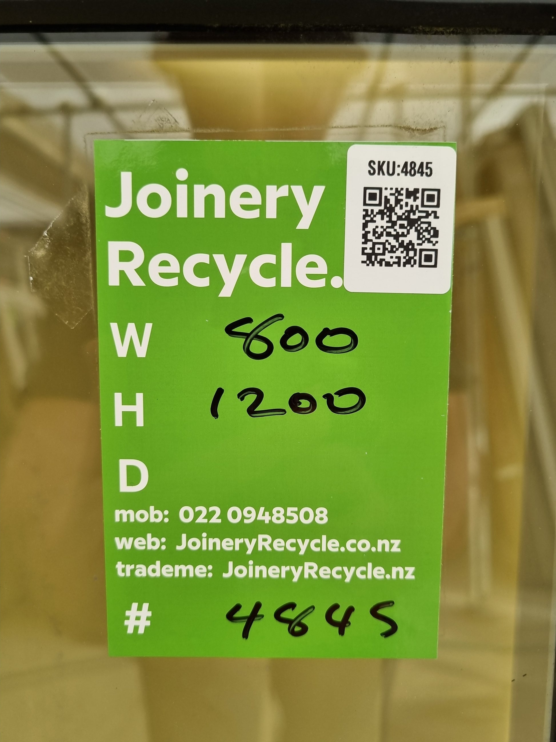 Aluminium Window White 800 W x 1200 H [#4845] - Joinery Recycle