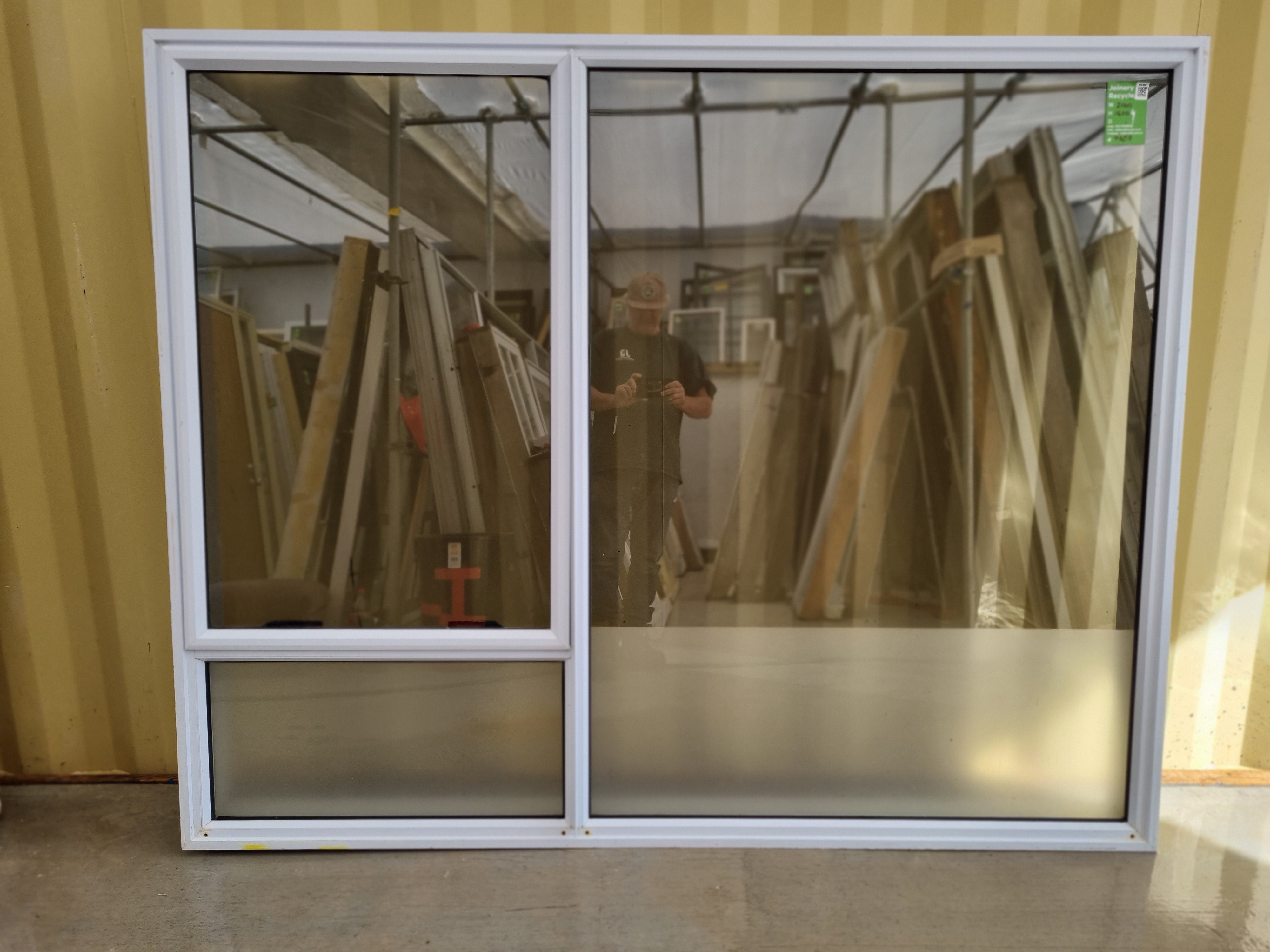 Aluminium Window White 2000 W x 1600 H [#4657] - Joinery Recycle