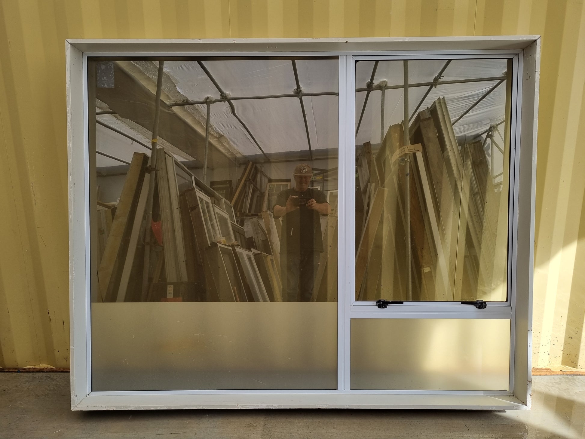 Aluminium Window White 2000 W x 1600 H [#4657] - Joinery Recycle