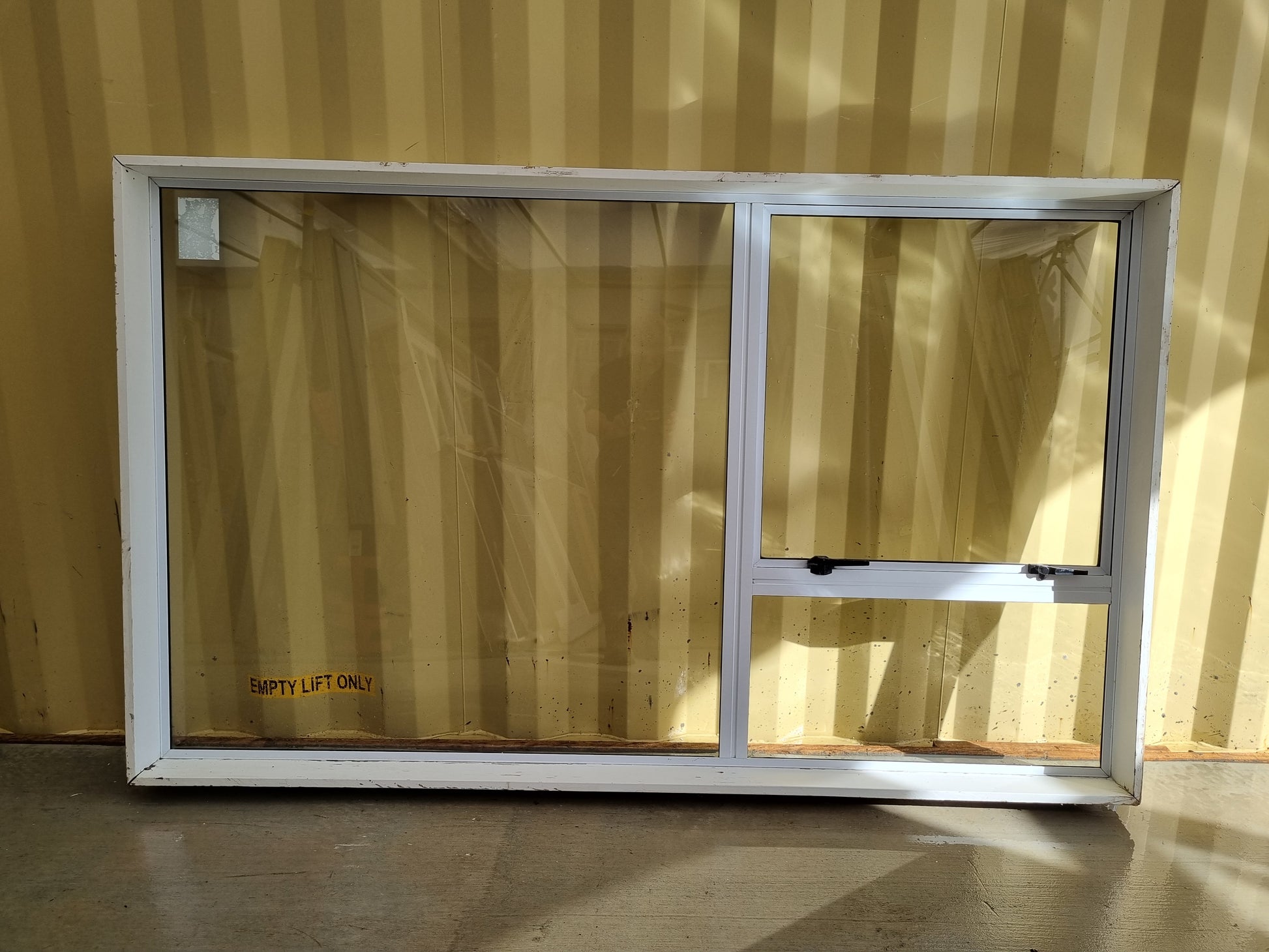 Aluminium Window White 2000 W x 1200 H [#4847] - Joinery Recycle