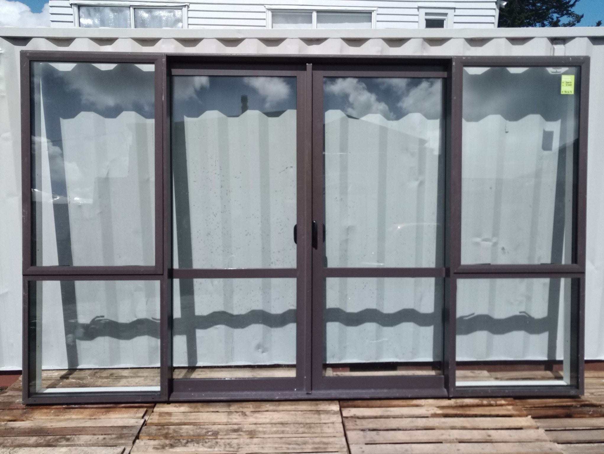 Double Door Ranch Slider Brown 3600 W x 2200 H [#3043 SF] – Joinery Recycle