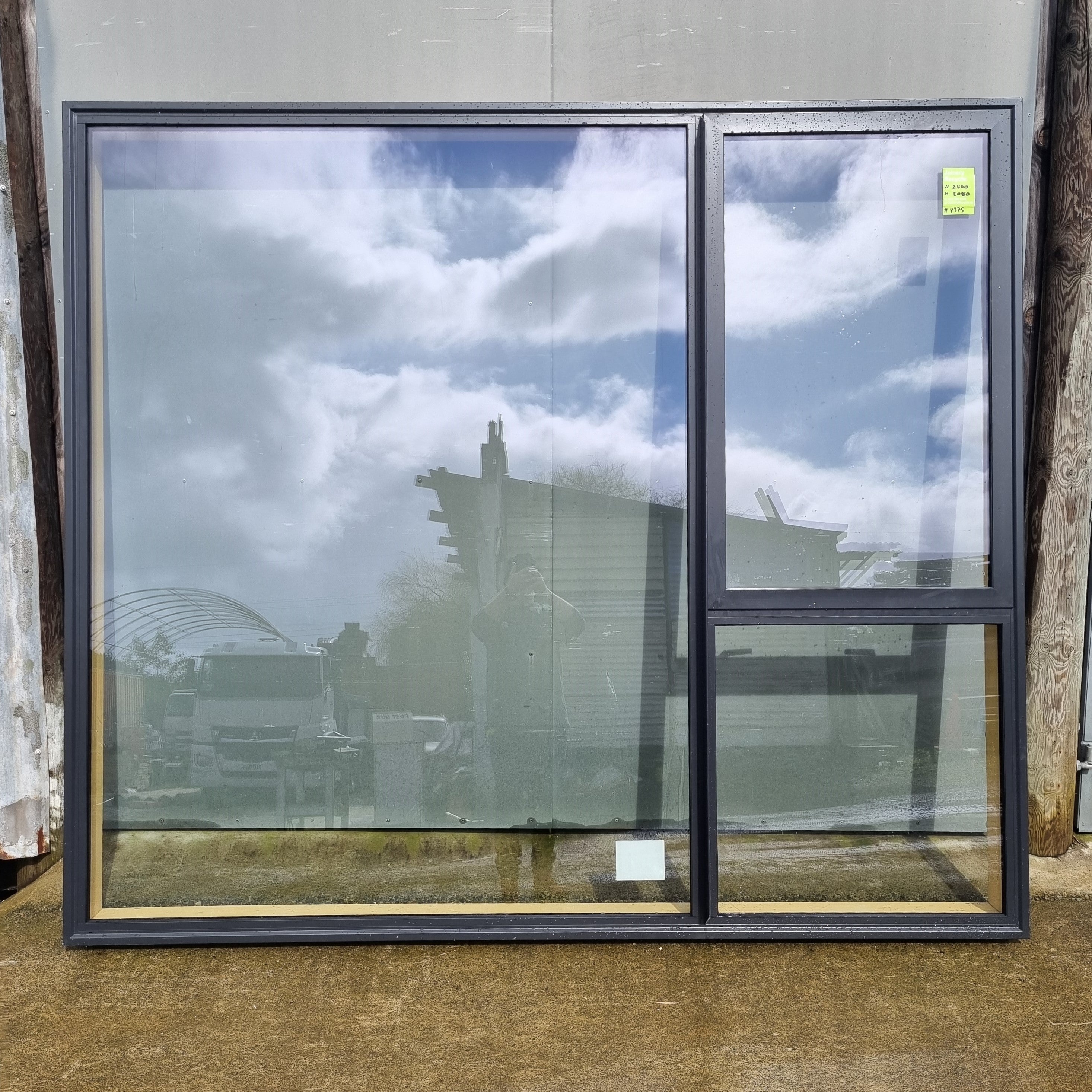 *NEW*Aluminium Window Double Glazed Slate Grey 2400 W x 2080 H [#4375 ...
