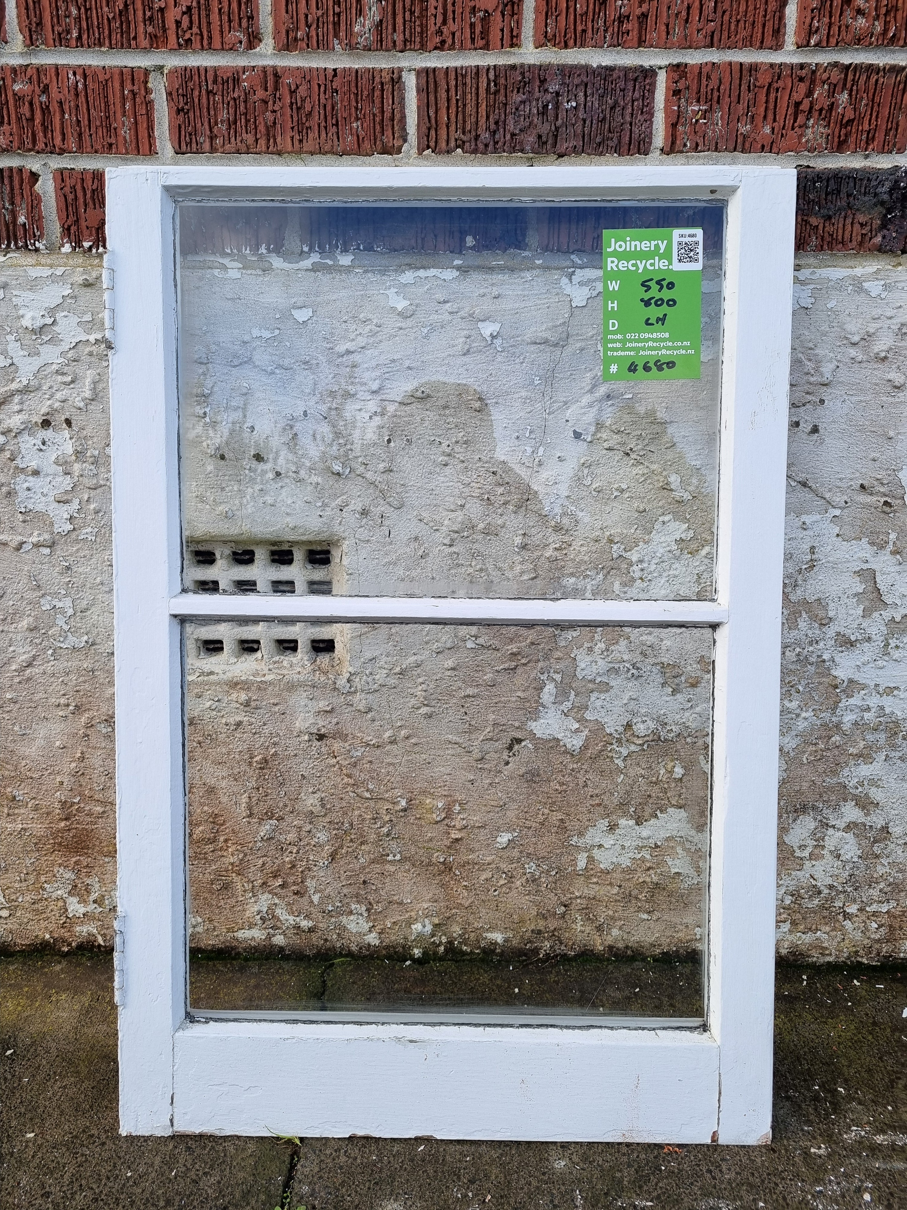 Wooden Window Sash 550 W x 800 H [#4680 SF] - Joinery Recycle