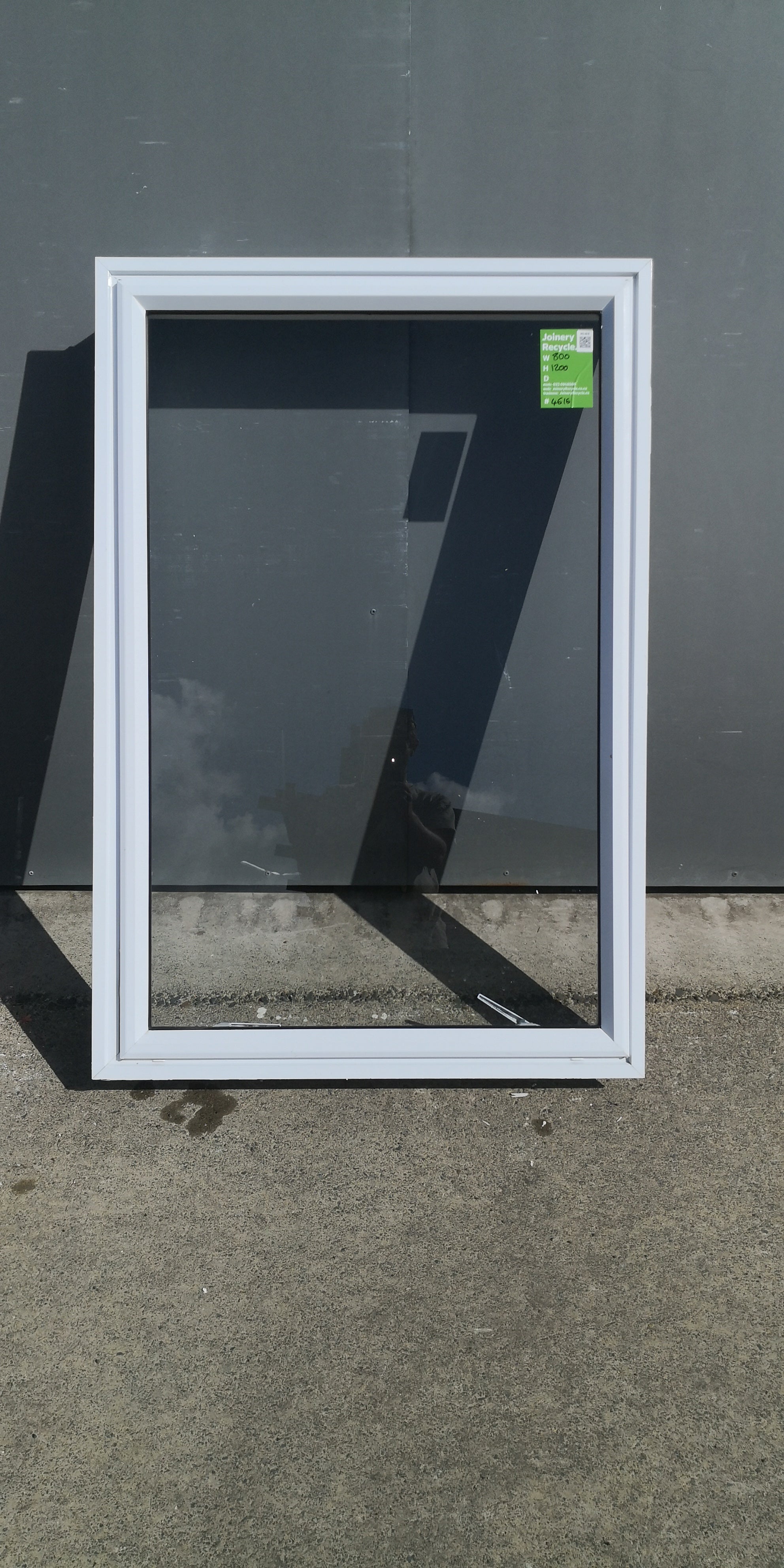 Aluminium Window White 800 W x 1200 H [#4616 SF] – Joinery Recycle