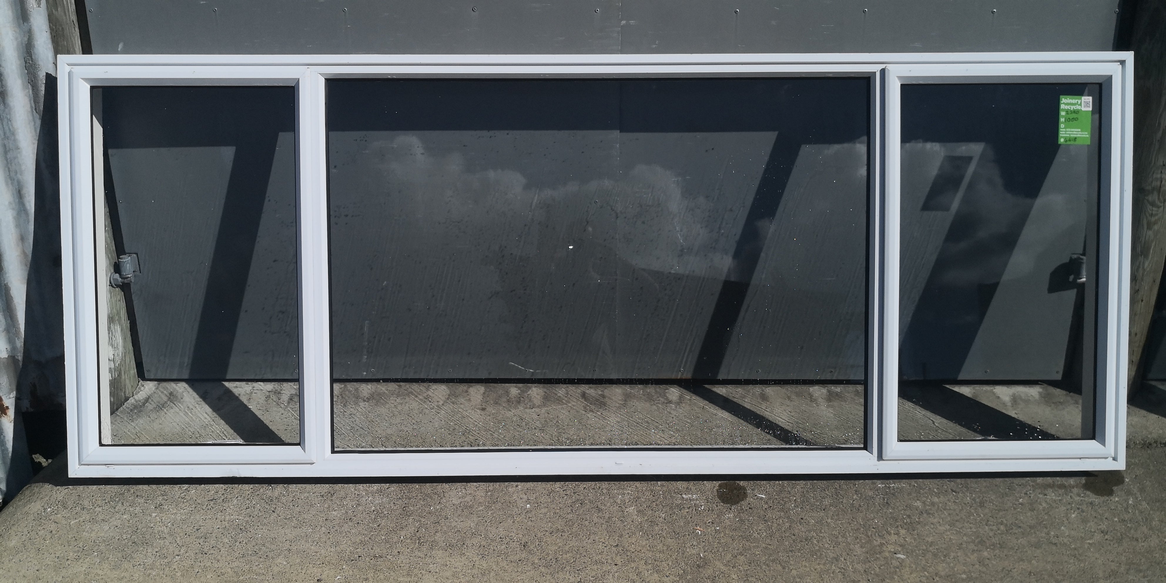 Aluminium Window White 2590 W x 1000 H [# 4618 SF] – Joinery Recycle