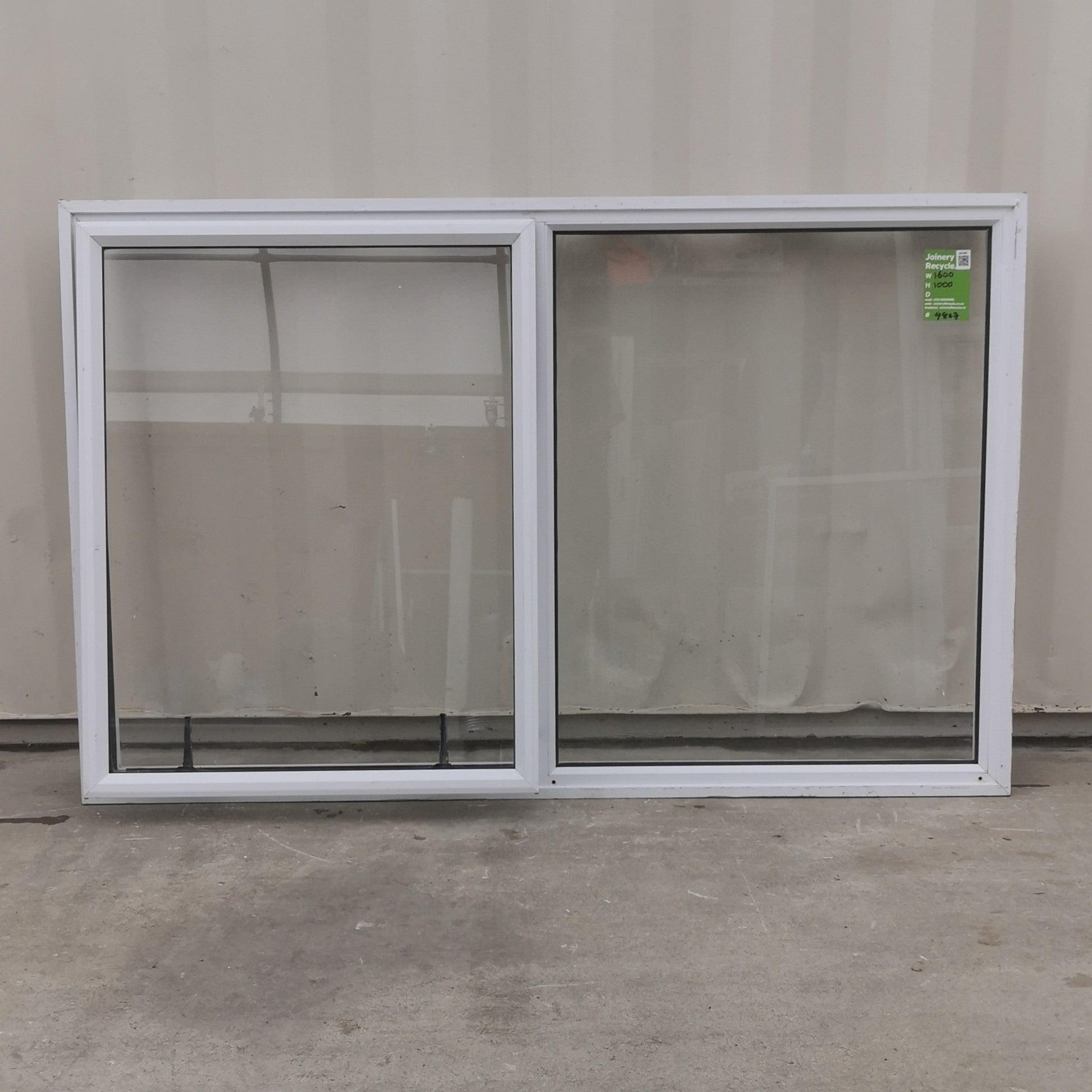 Aluminium Window White 1600 W x 1000 H [#4807 SF] - Joinery Recycle